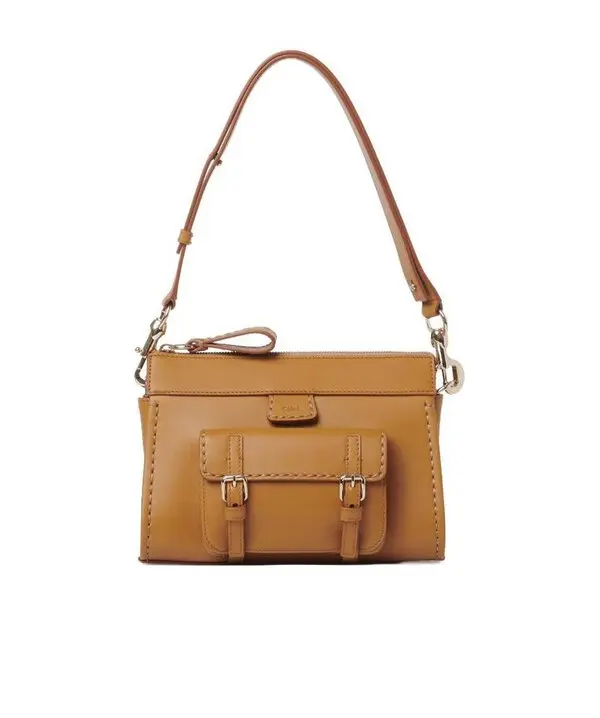 Chloé Edith Pocket-detail Shoulder Bag - Brown