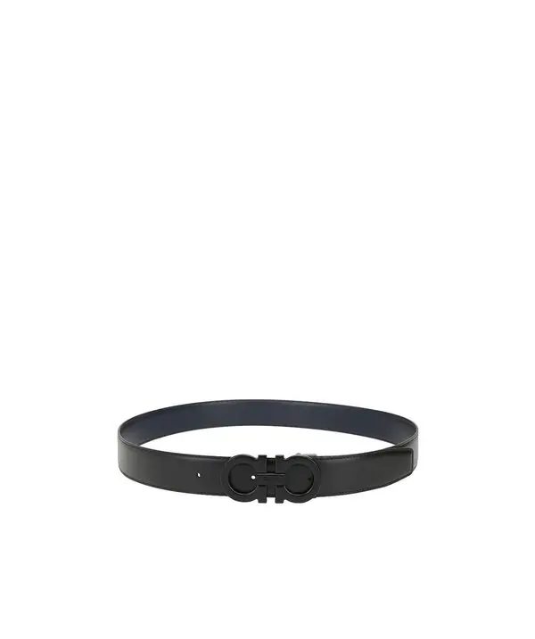 FERRAGAMO Gancini Reversible Buckle Belt - Black