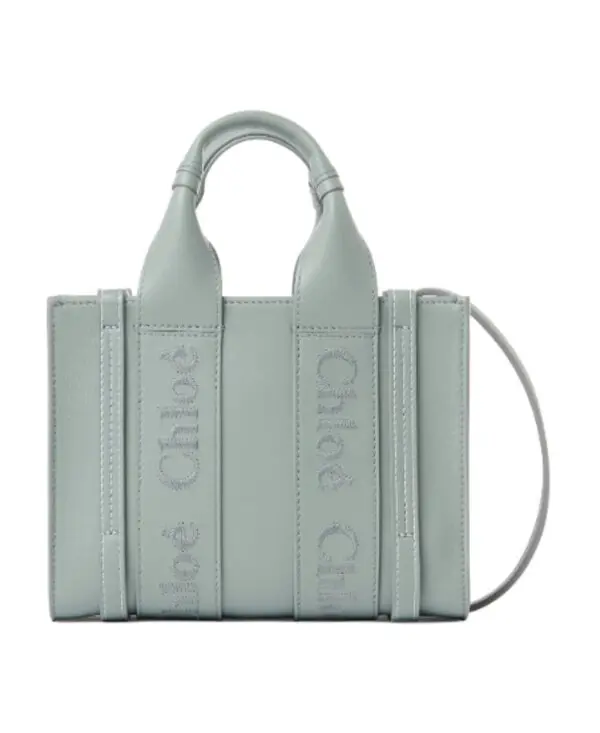 Chloé Mini Woody Todd Handbag - Gray