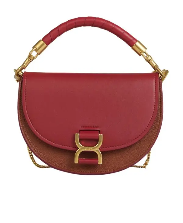 Chloé Marcie Chain Flap Hobo Bag - Red