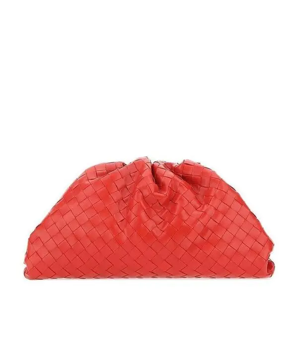 Bottega Veneta Weave The Pouch Handbag - Red