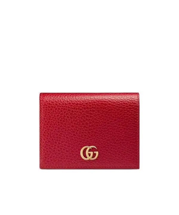 Gucci Leather Card Case - Red