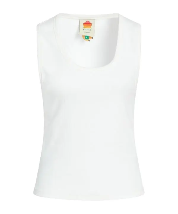 Farm Rio Solid-color Sleeveless Stretchy Tank Top