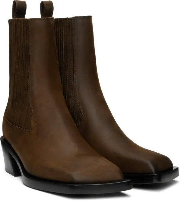 Amina Muaddi Rear Pull-ring Short Boots