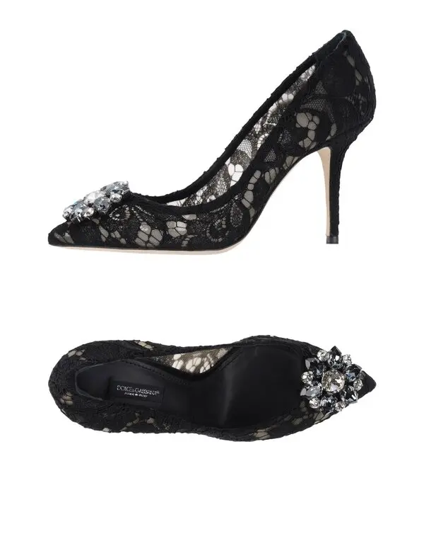 Dolce & Gabbana Two-tone Lace Stiletto Heels
