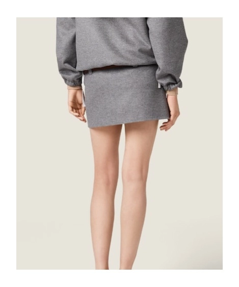 Miu Miu Double Cashmere And Wool Mini Skirt