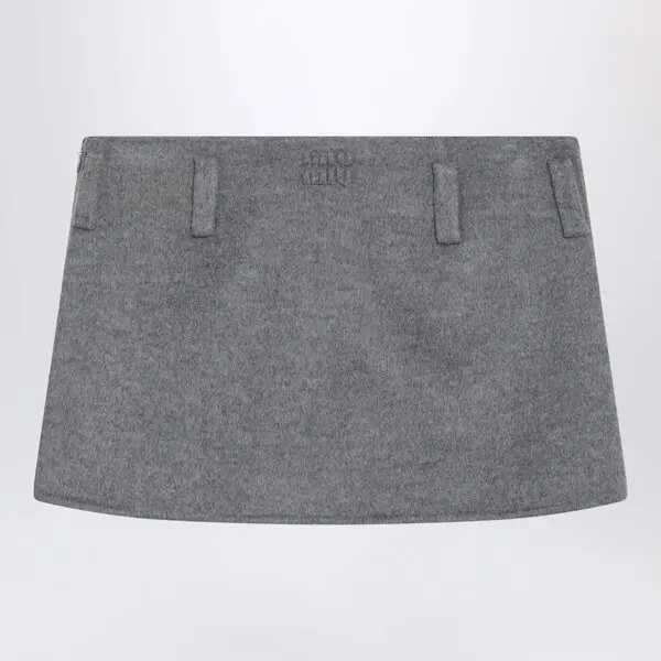Miu Miu Double Cashmere And Wool Mini Skirt