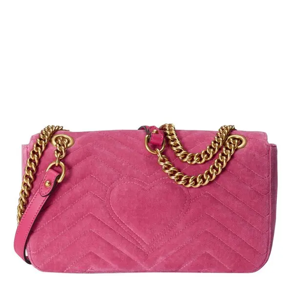 Gucci Gg Marmont Small Velvet Shoulder Backpack