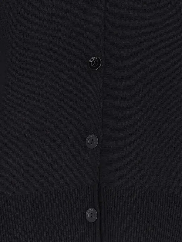 Gucci Logo Intarsia-knit Cardigan