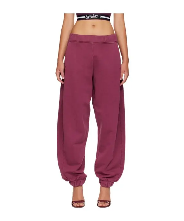 Off-White Elastic-waist Athletic Pants - Red