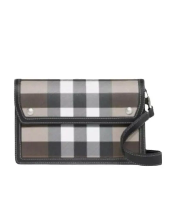 Burberry Oscar Check-pattern Shoulder Bag - Black