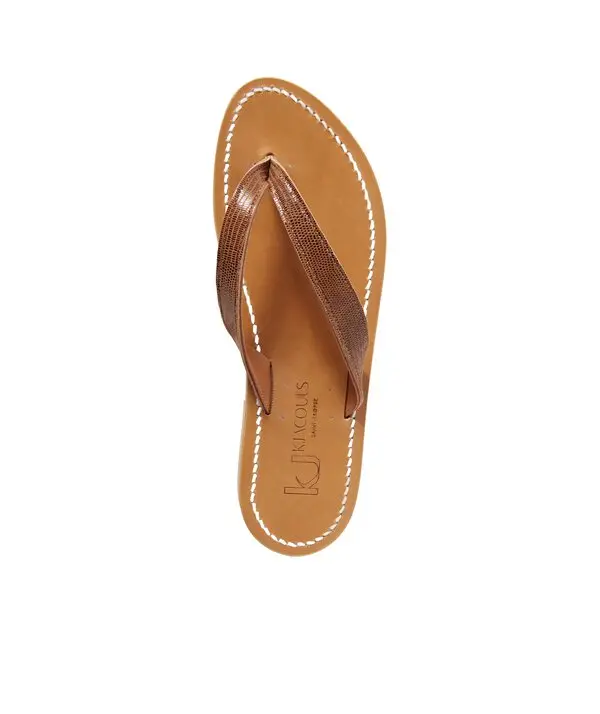 K.JACQUES Lizard-effect Leather Sandals