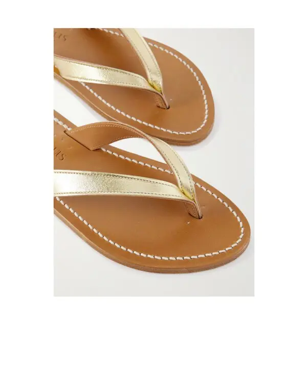 K.JACQUES Metallic Leather Sandals