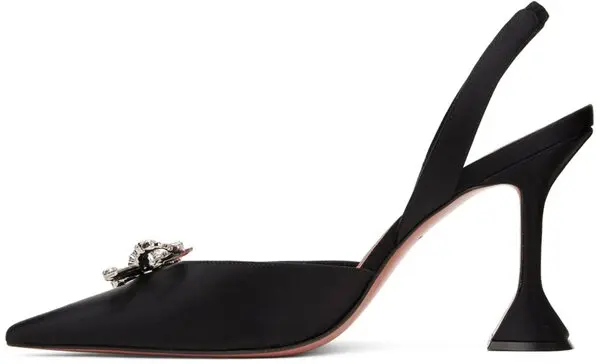 Amina Muaddi Satin High Heels