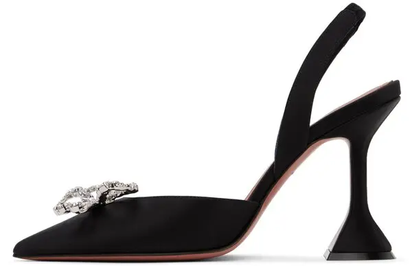 Amina Muaddi Satin High Heels