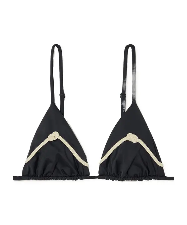 Johanna Ortiz Triangle Bikini Top - Black