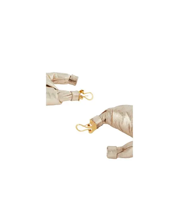 Johanna Ortiz Metallic Leather Knotted Earrings
