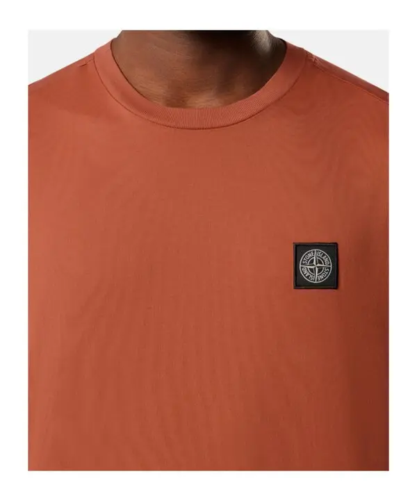 Stone Island Logo-patch T-shirt - Brick Red