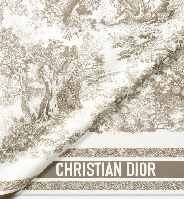 Dior Silk Top With Toile De Jouy Sauvage Print - Nude