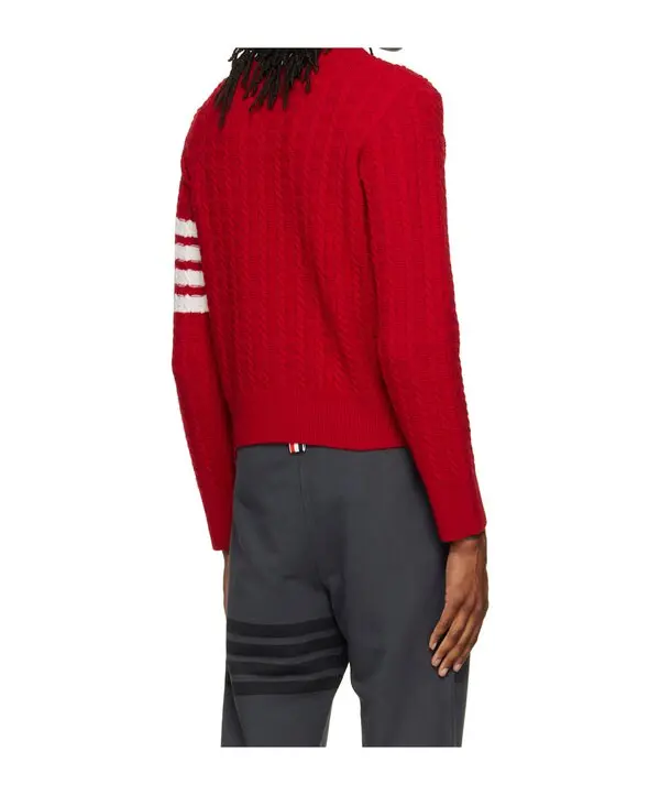 Thom Browne Merino Wool 4-bar Intarsia Anchor Sweater