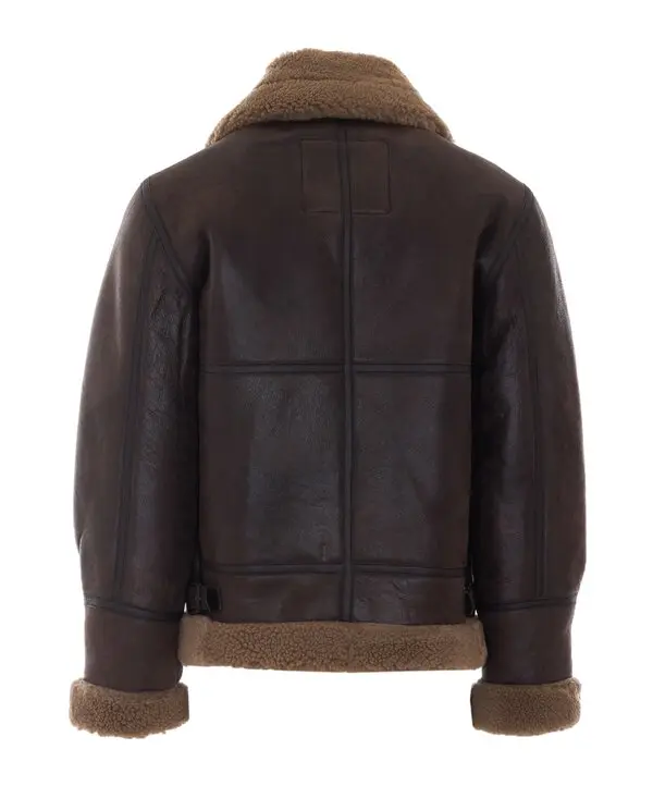 SCHOTT Leather Jacket With Shearling Collar