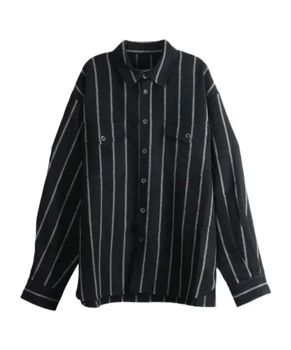 UMA WANG Long-sleeved Shirt - Black/grey