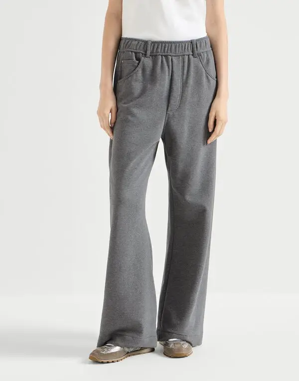 Brunello Cucinelli Cotton Smooth French Terry Trousers