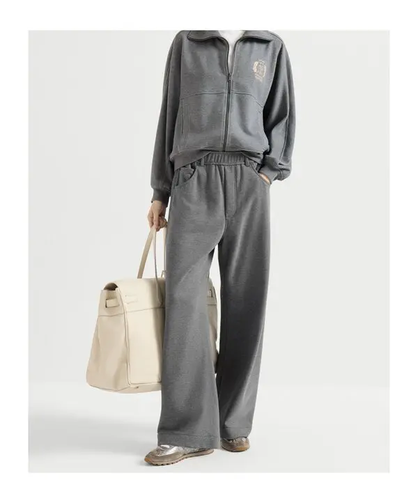 Brunello Cucinelli Cotton Smooth French Terry Trousers
