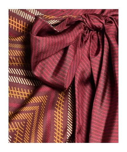 Max Mara Satin Tiewaist Midi Skirt