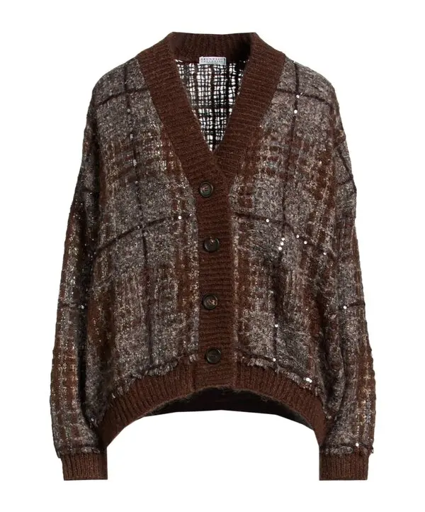 Brunello Cucinelli V-neck Long-sleeved Shirt - Brown