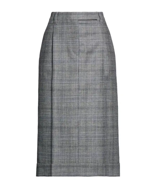 Brunello Cucinelli Plaid Flared Skirt