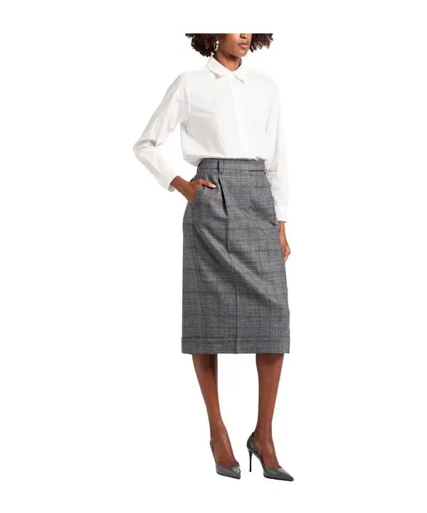 Brunello Cucinelli Plaid Flared Skirt