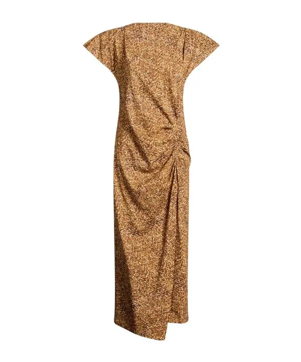 Isabel Marant Étoile Printed Jersey Dress - Gold