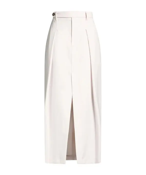 Brunello Cucinelli Solidcolor Wool Fullcircular Skirt