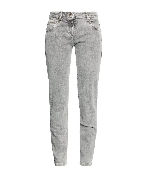 Brunello Cucinelli Plain Colour Denim Trousers - Grey