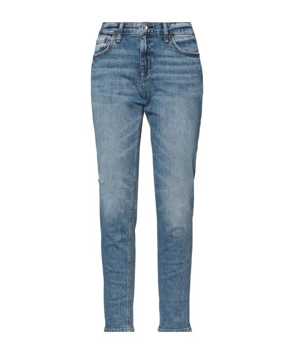 Rag & Bone Mediumblue Stretch Ripped Jeans