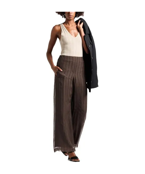 Brunello Cucinelli Embellished Wide-leg Trousers