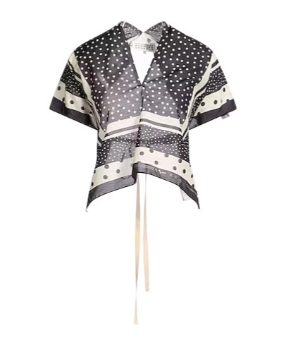 MAISON MARGIELA Polkadot Sleeveless Top - Black