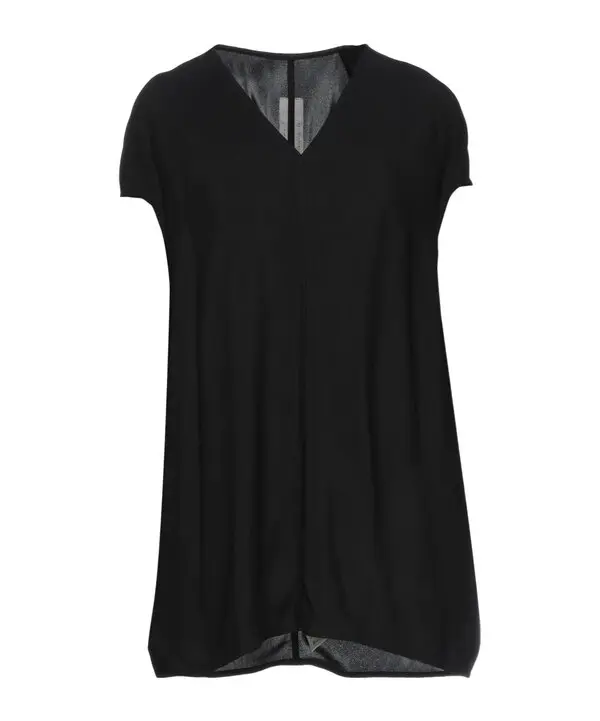 Rick Owens Solid-colored V-neck Short-sleeved Shirt