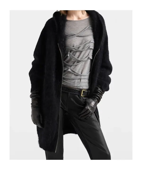7 For All Mankind Plush Zip-up Hoodie
