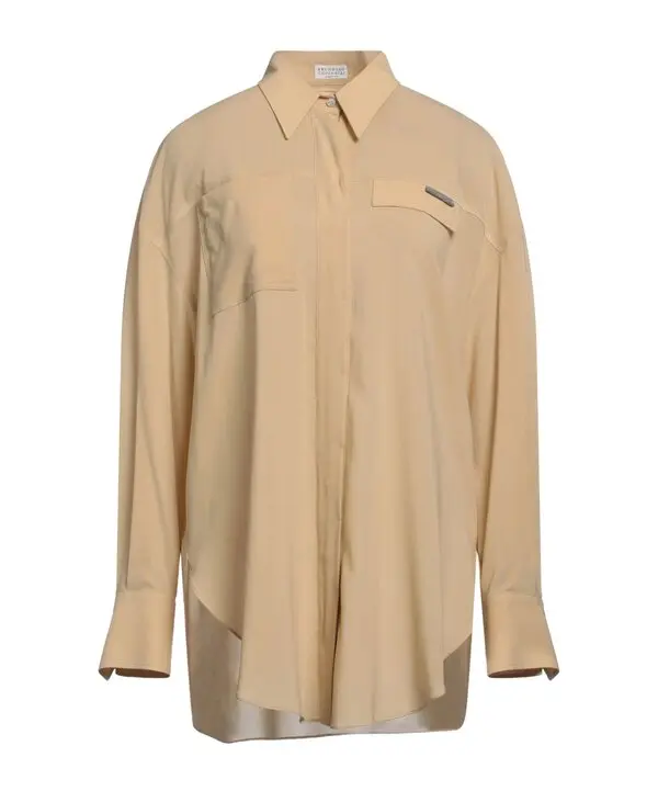 Brunello Cucinelli Crepe Long Sleeve Shirt - No