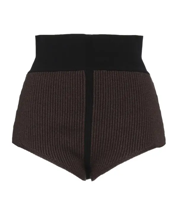 Rick Owens Twotone Knit Shorts - Brown