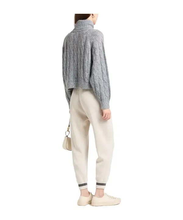 Brunello Cucinelli Long Sleeve Wool Turtleneck Sweaters