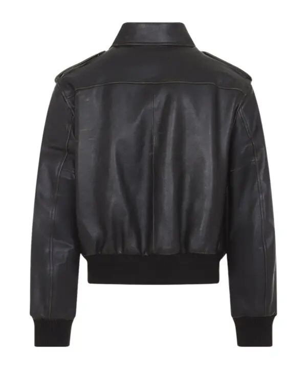 JIL SANDER Long-sleeve Leather Jacket With A Shirt Collar