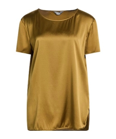 Max Mara Solidcolor Satin Shortsleeve Top