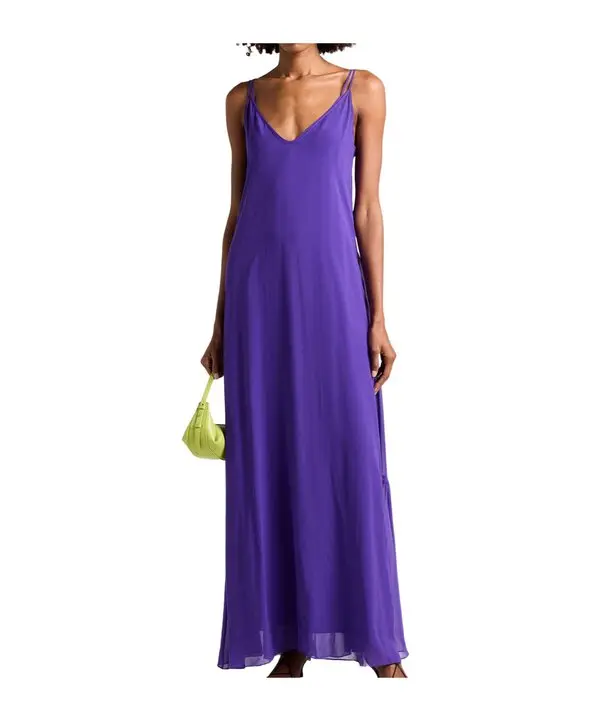 Max Mara Sleeveless Vneck Chiffon Dress