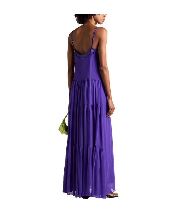 Max Mara Sleeveless Vneck Chiffon Dress