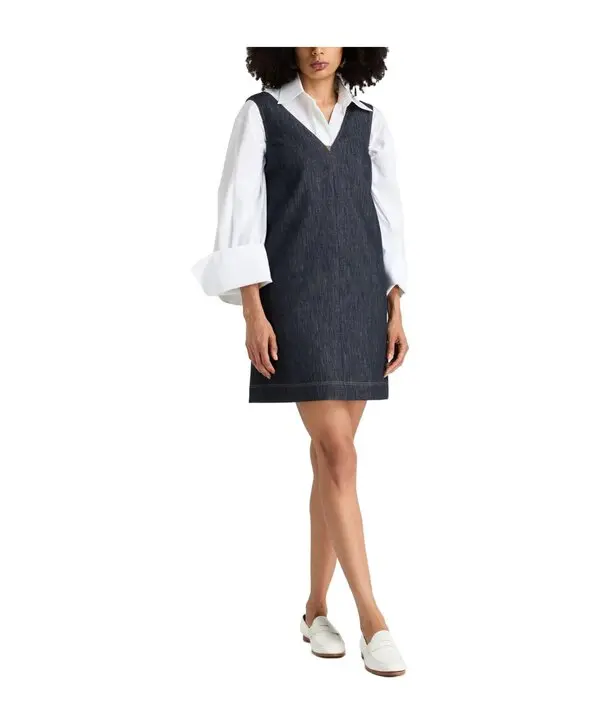 Brunello Cucinelli Denim Sleeveless Vneck Dress