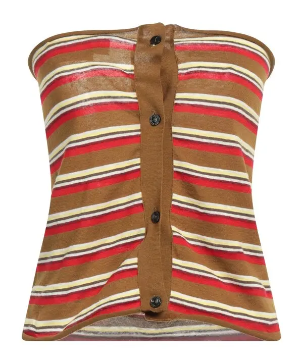 Marni Striped Strapless Top