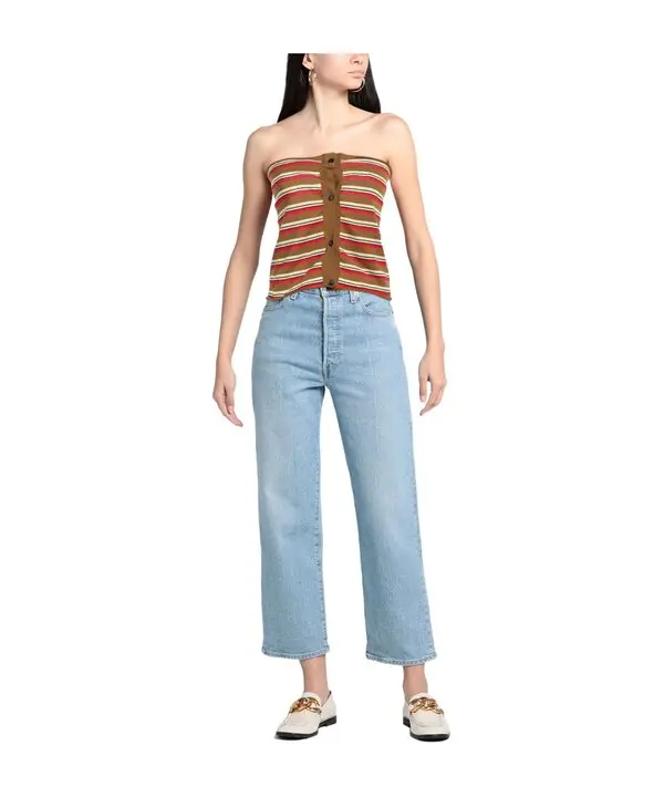 Marni Striped Strapless Top